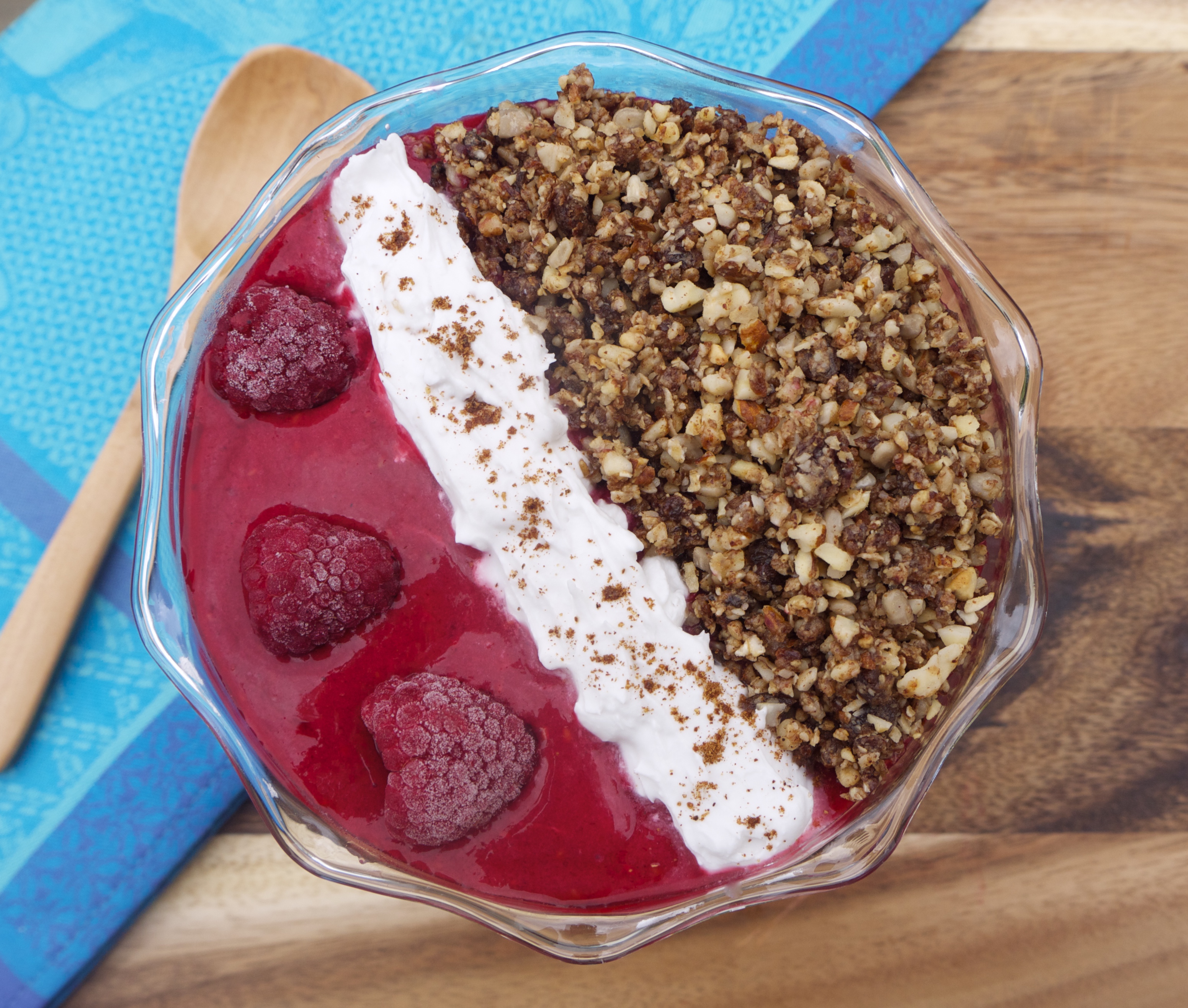 Raspberry Crumble Smoothie Bowl - Rosanna Davison Nutrition