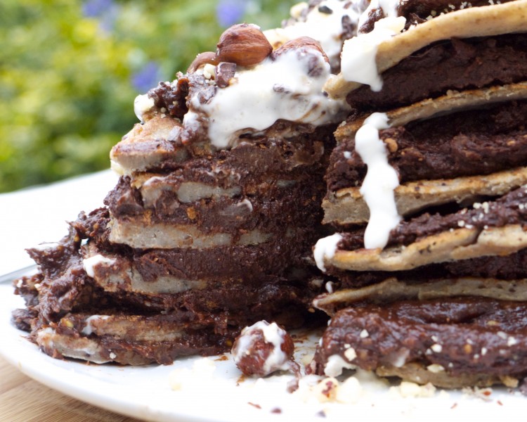 Nutella Pancakes with Maple Cream - Rosanna Davison Nutrition