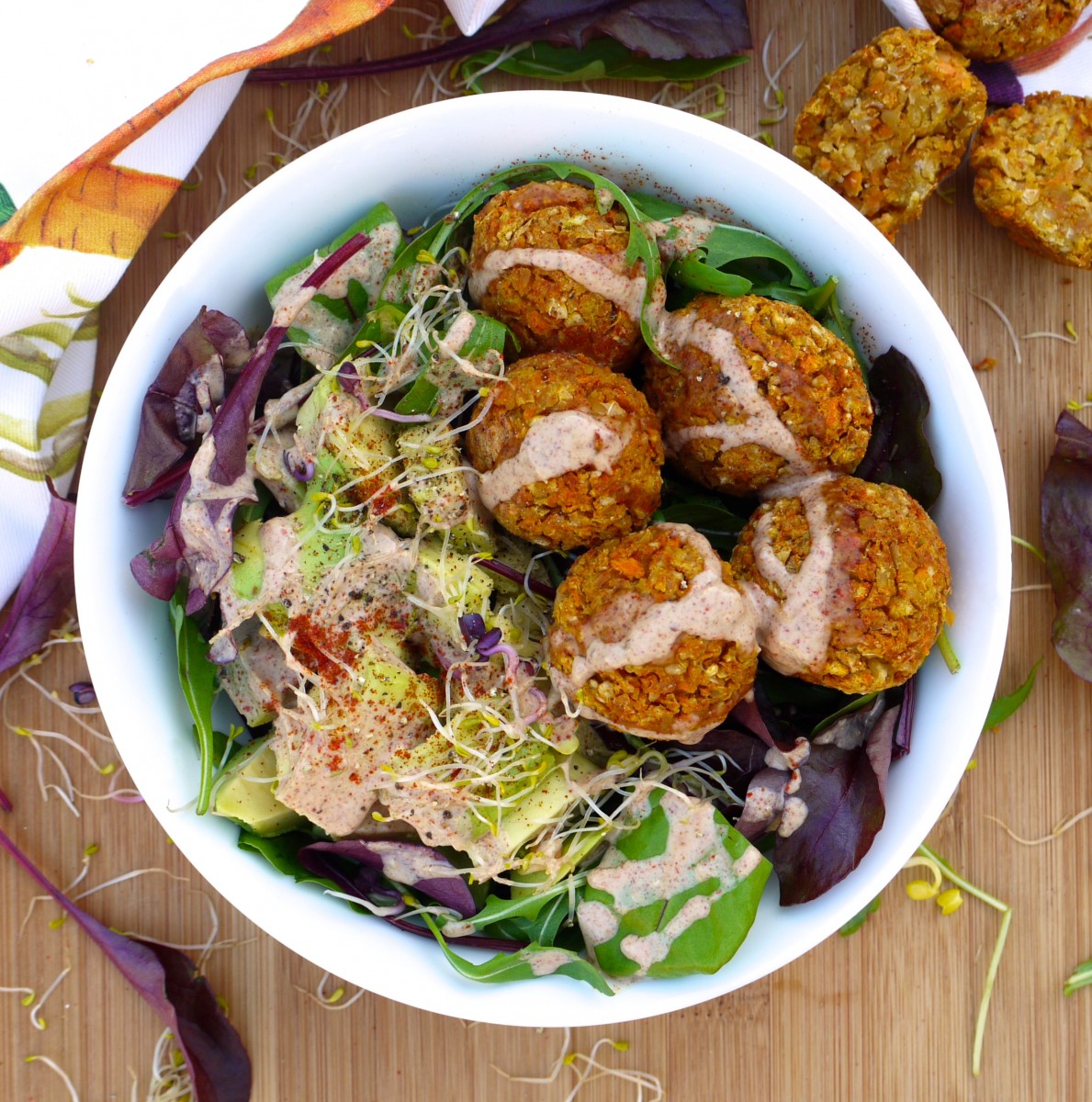 Healthy Baked Falafels With A Spicy Peanut Sauce - Rosanna Davison ...