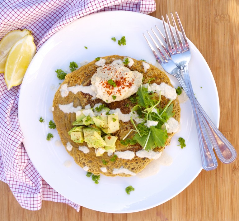 Chickpea Crêpes with Hummus and Avocado - Rosanna Davison Nutrition