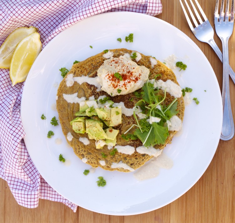 Chickpea Crêpes with Hummus and Avocado - Rosanna Davison Nutrition